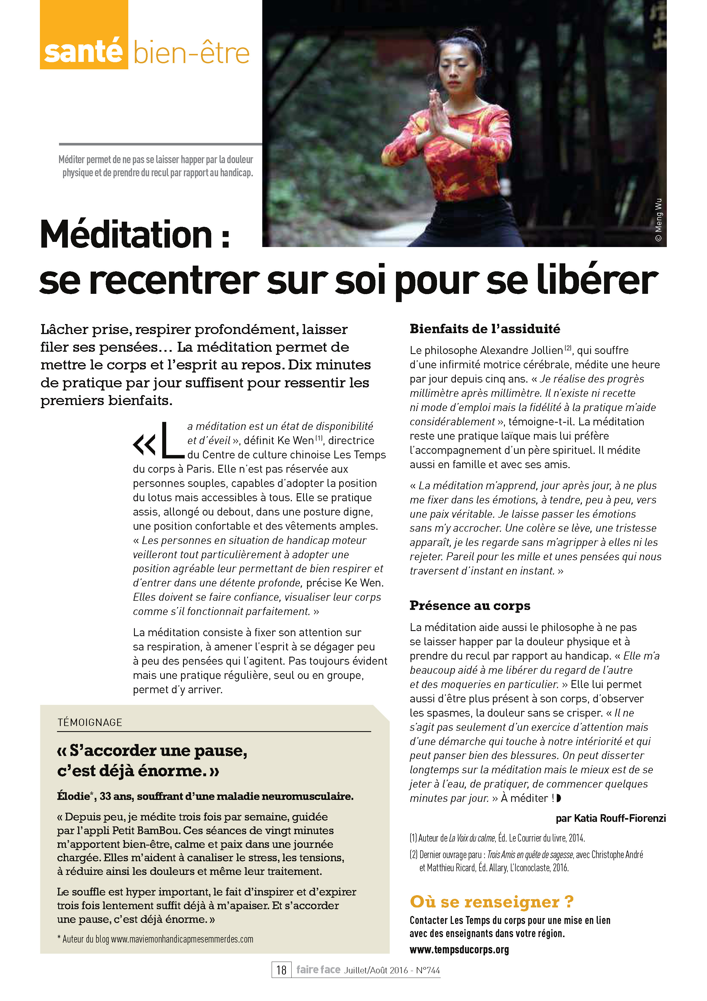 Santé Bien-être - Les Temps du Corps